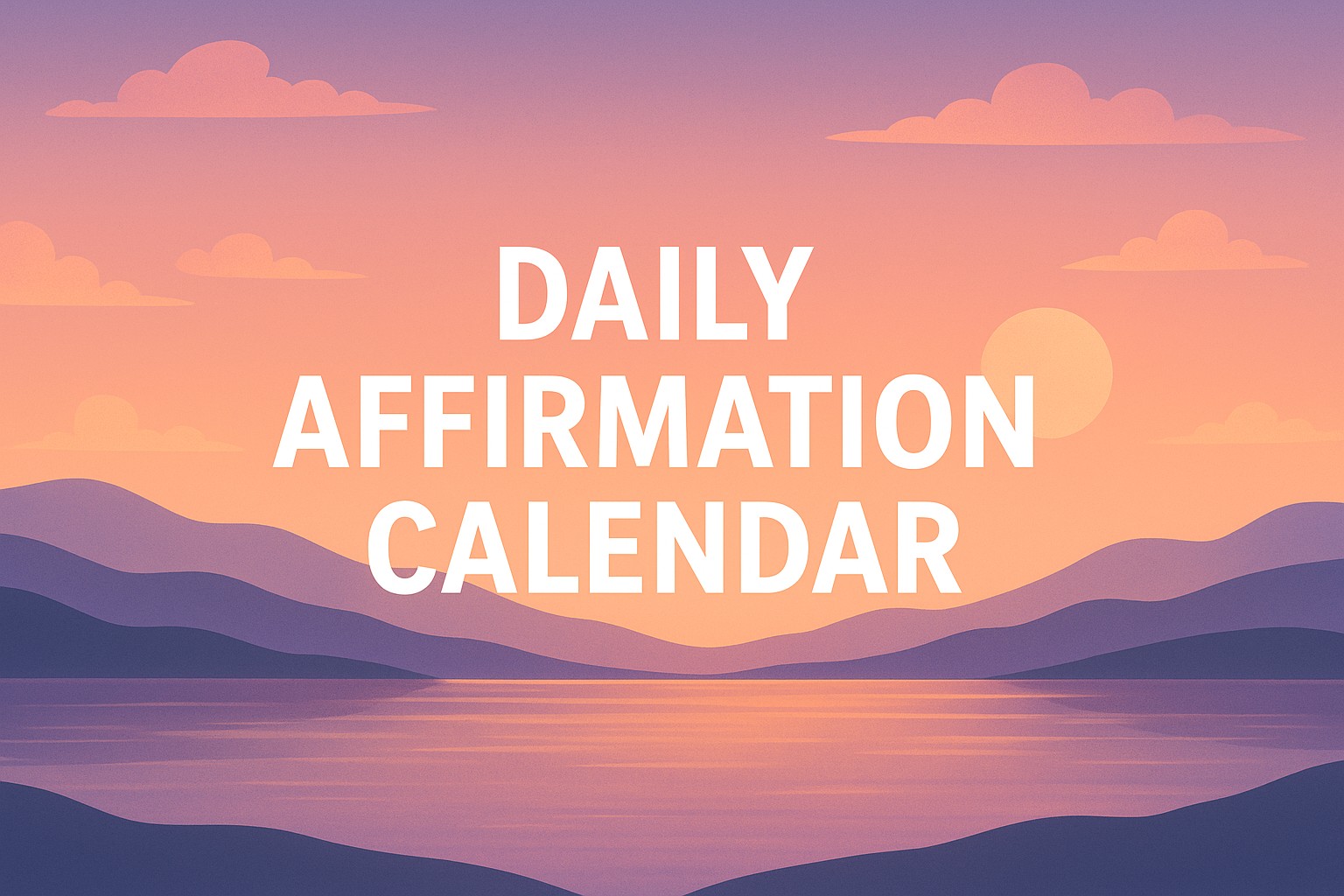 Free Daily Affirmation Calendar – Positive Quote for Every Day